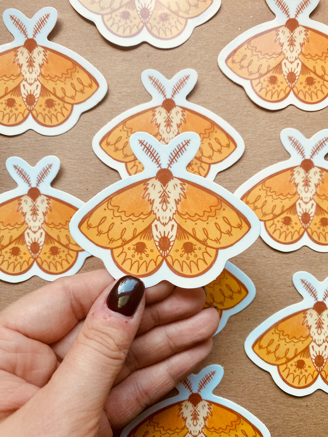 Woodland Moth Vinyl Sticker - Etsy