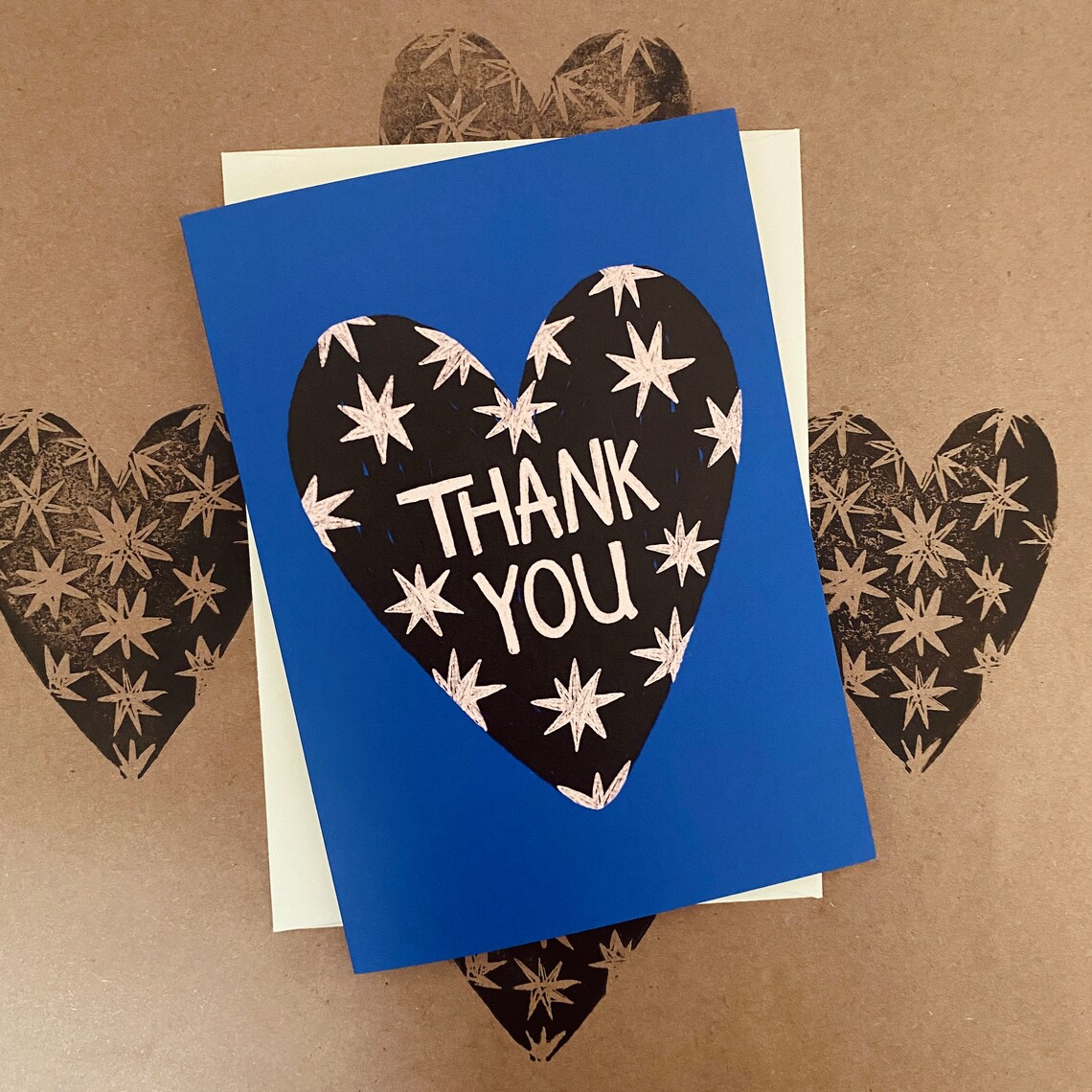 Thank You Card 5x7 Folk Art Thank You Card Folk Art Card - Etsy
