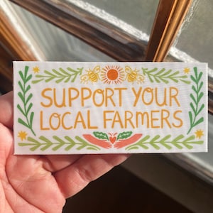 Support Your Local Farmers Sticker, Bumper Sticker, Support Local ...
