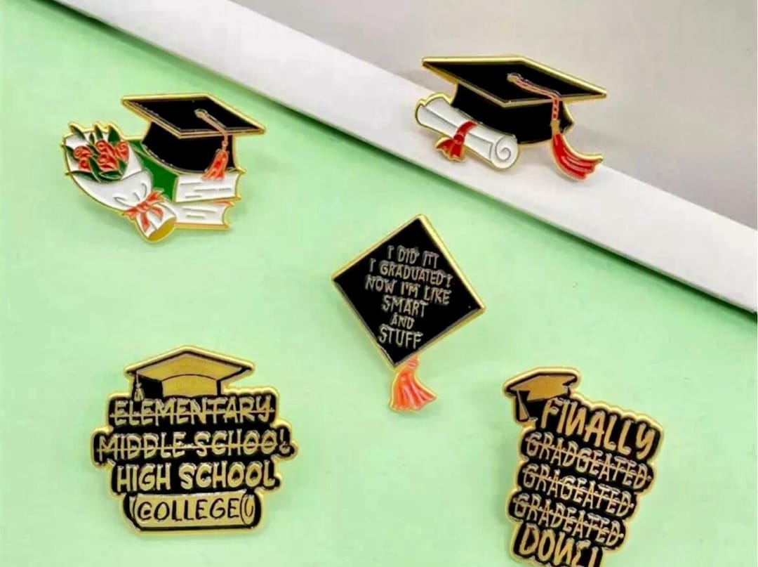 Graduation Enamel Pins - Etsy