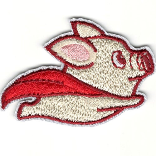 Cute Super Pig Patch Cartoon Animal Kids Iron-on Embroidered - Etsy