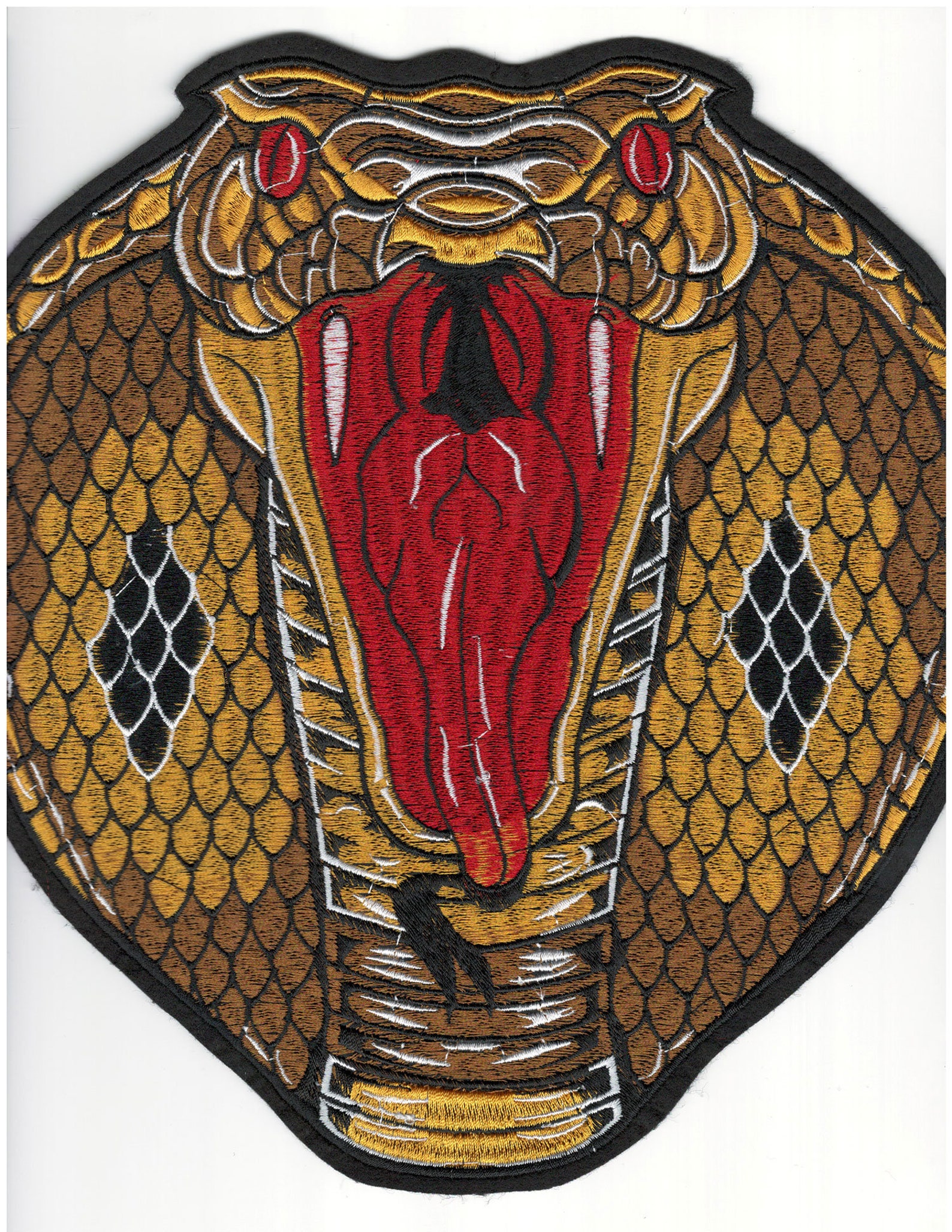 MASSIVE Hooded Cobra Iron-on Embroidered Patch LARGE Cobra - Etsy