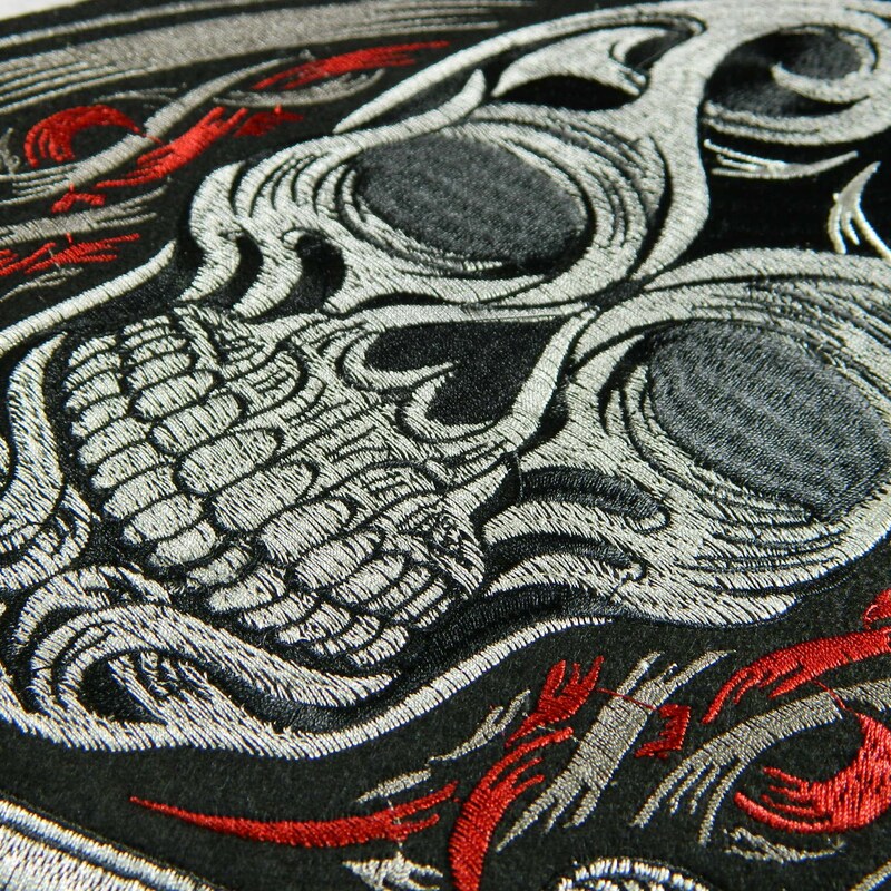 Embroidered Skull Patch - Etsy