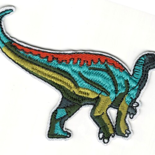 Colorful Kids Velociraptor Dinosaur Embroidered Iron-on Patch - Etsy