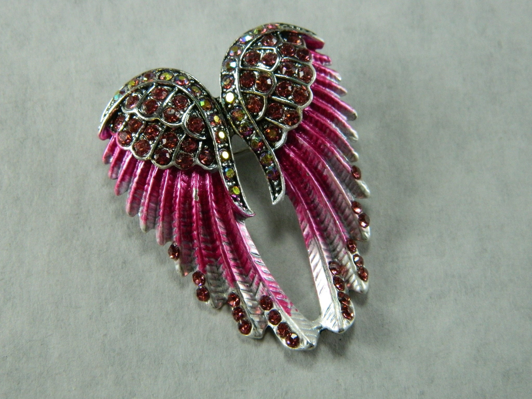Pink Bling Angel Wings