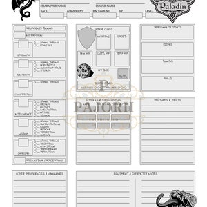 Dungeons & Dragons 5E Ranger Character Sheet 2 Sided Digital - Etsy