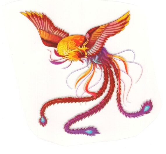 2 Sizes Red Peacock Phoenix Transfer Patch Iron on Transfer - Etsy