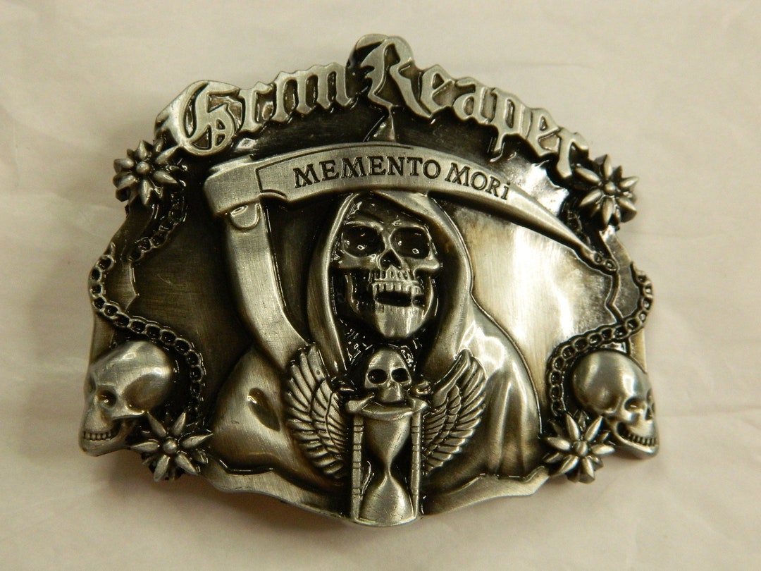 Grim Reaper Metal Belt Buckle - Mens Specialty Metal Belt Buckles ...