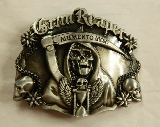Grim Reaper Metal Belt Buckle Mens Specialty Metal Belt Buckles Bikers ...