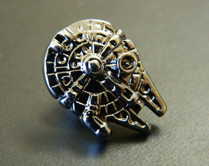 Small Silver Star Wars Millennium Falcon Lapel Pin Hans Solo - Etsy