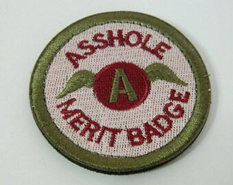 Asshole merit badge | Etsy