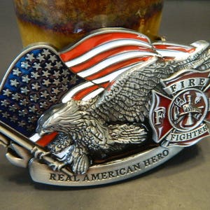 Fire Fighter Fire Department Metal Belt Buckle Mens Specialty Metal ...