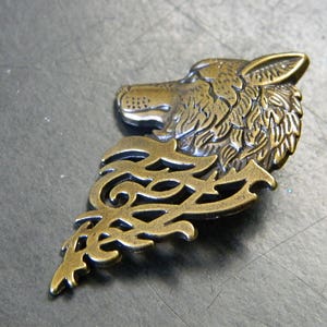 Bronze Decorative Dire Wolf Lapel Pin - Got Stylized Stark Banner Man ...