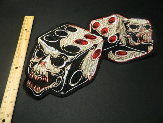 Large Horror Dice Set Iron-on Embroidered Patch Big Pair of | Etsy