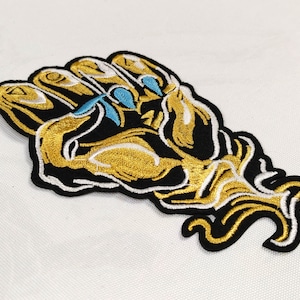 Spectral Hand Fist Iron on Embroidery Patch - Spectral Hand Wisping ...