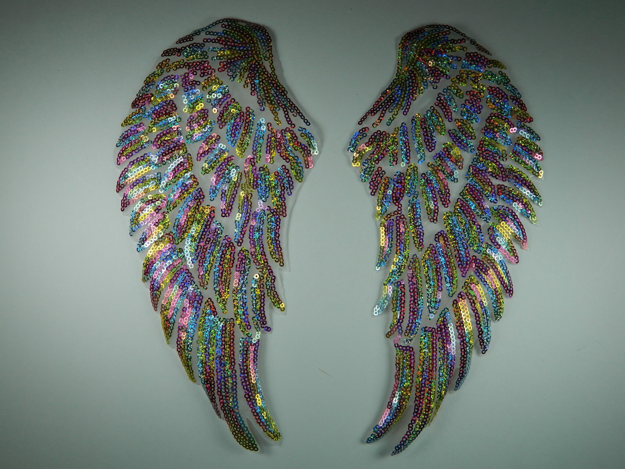 Set Multi Color Sequin Angel Wings Embroidery Patch - Etsy