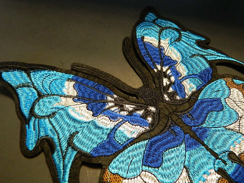 Very Large Blue Tones Butterfly Embroidery Patch Multi Color | Etsy