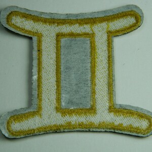 Small Gemini Zodiac Sign Embroidery Patch - Gemini Astrological, Air ...