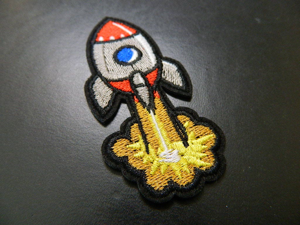 Colorful Rocket Space UFO Alien Embroidery Patch Costume Flair | Etsy