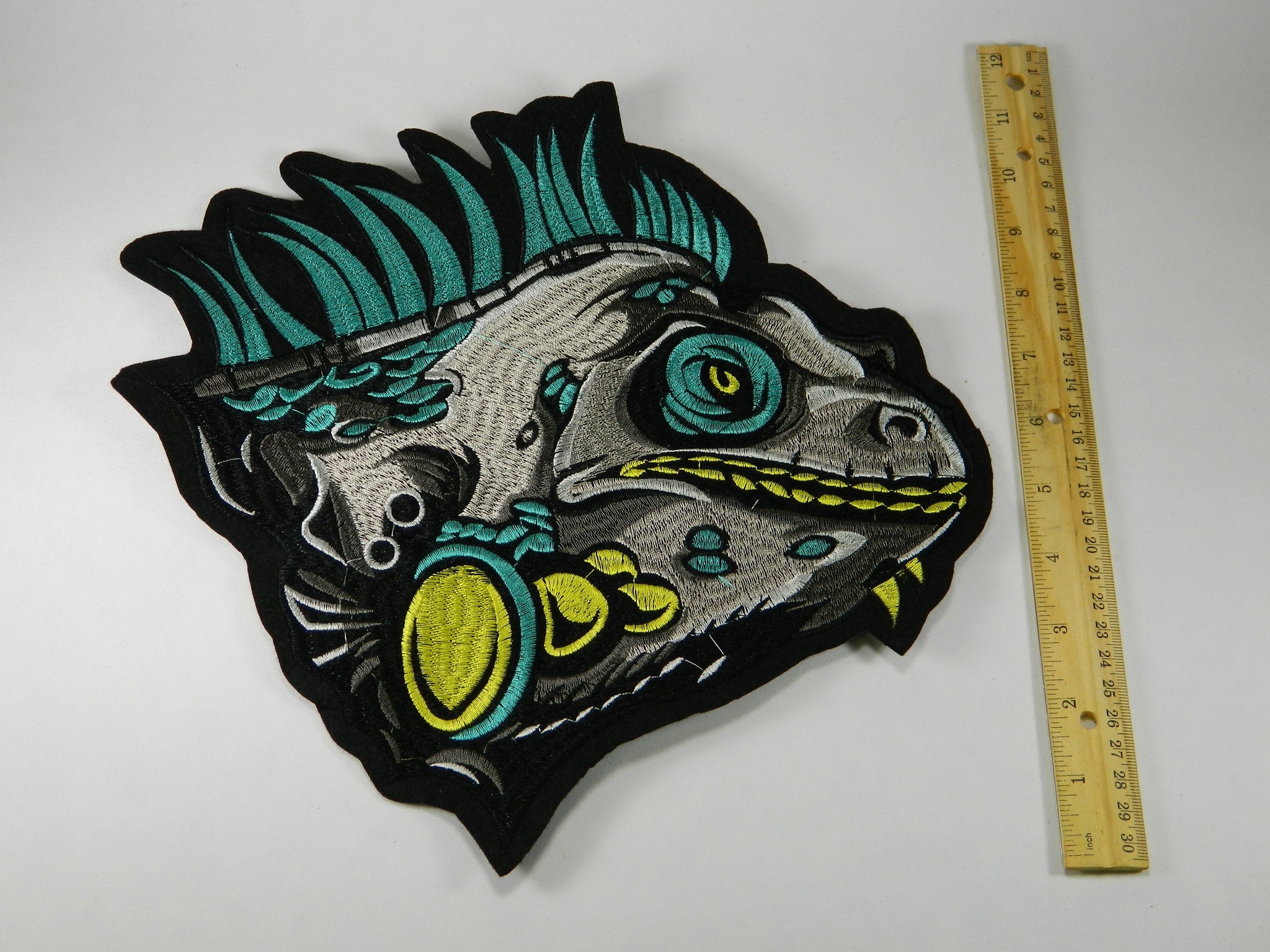 Large Iguana Lizard Iron On/sew on Embroidery Patch Lizard - Etsy