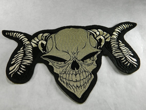 Large Hells Demon Embroidered Patch Big Demonic Demon Tattoo | Etsy