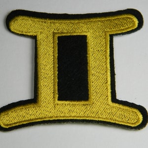 Small Gemini Zodiac Sign Embroidery Patch - Gemini Astrological, Air ...