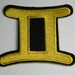 Small Gemini Zodiac Sign Embroidery Patch - Gemini Astrological, Air ...