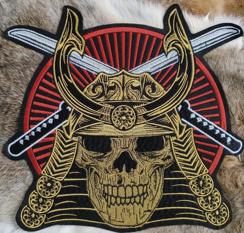 Large Japanese Golden Samurai Iron-on Embroidered Patch Big - Etsy