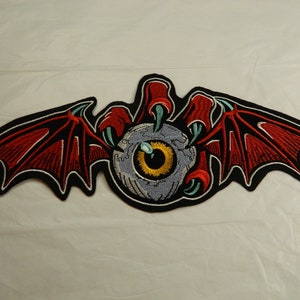 Large Cyclops Monster Iron-on Embroidered Patch - Big Flying Eye Embroidery Patch Clothes ...