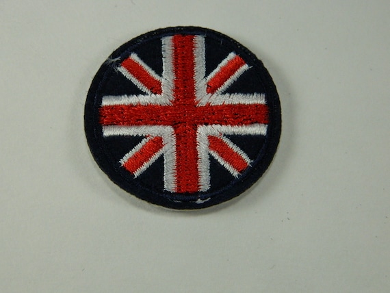 Small Round British Flag Embroidered Iron On/sew on Patch | Etsy