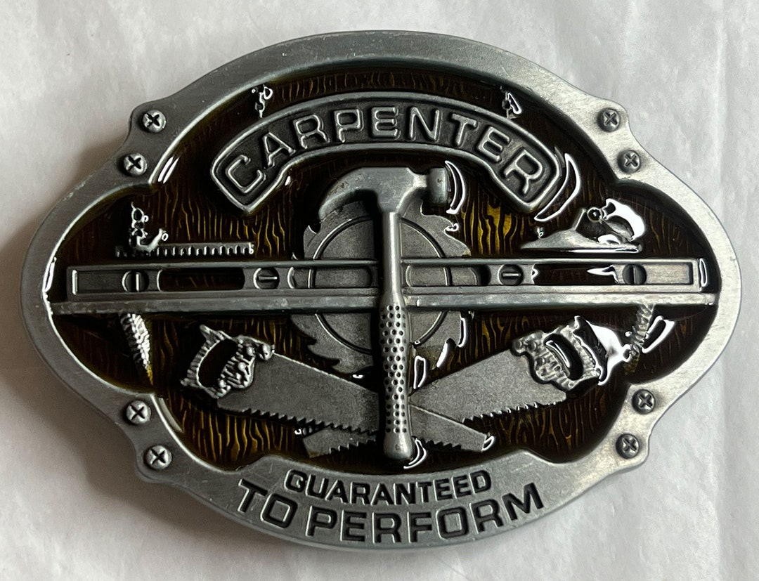 Carpenters Tradesman Metal Belt Buckle Carpenters Wood Working Metal ...