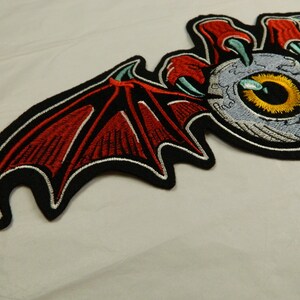 Large Cyclops Monster Iron-on Embroidered Patch - Big Flying Eye Embroidery Patch Clothes ...