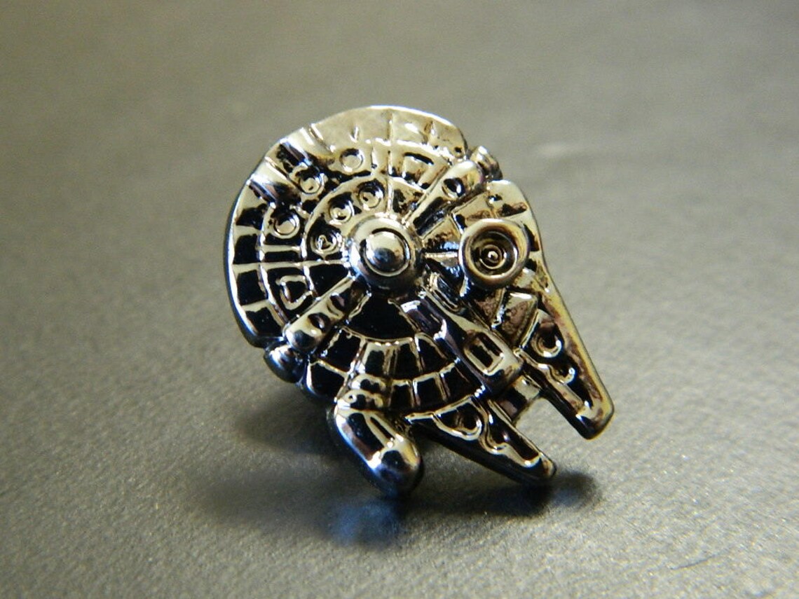 Small Silver Star Wars Millennium Falcon Lapel Pin Hans Solo | Etsy