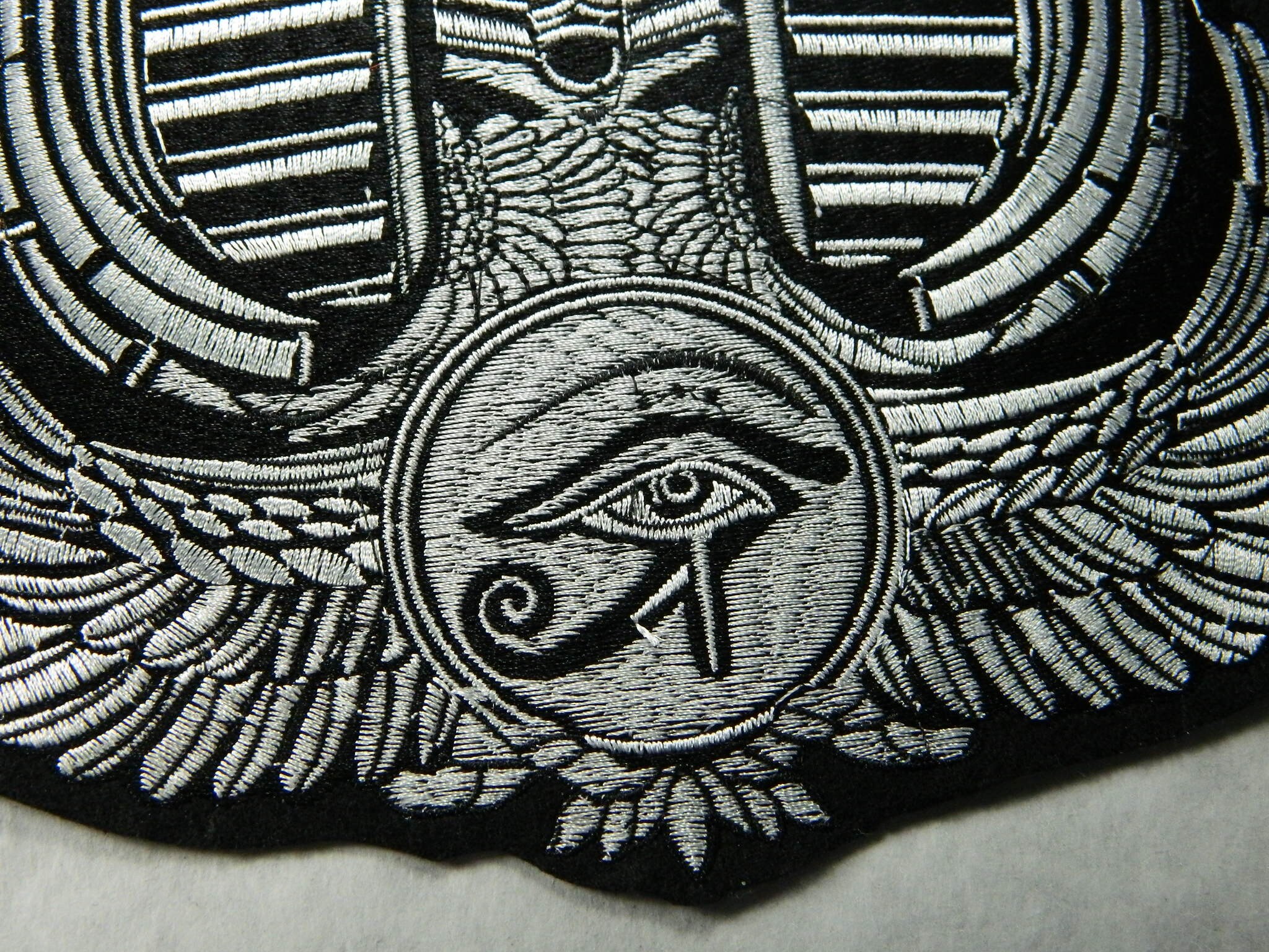Large Silver Egyptian Pharaoh Iron on Patch Egyptian Pharaoh | Etsy