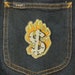 Small Blazing Hot Dollar Sign Clothing Patch Bikers, Punk, Flaming ...