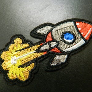 Colorful Rocket Space UFO Alien Embroidery Patch Costume Flair ...