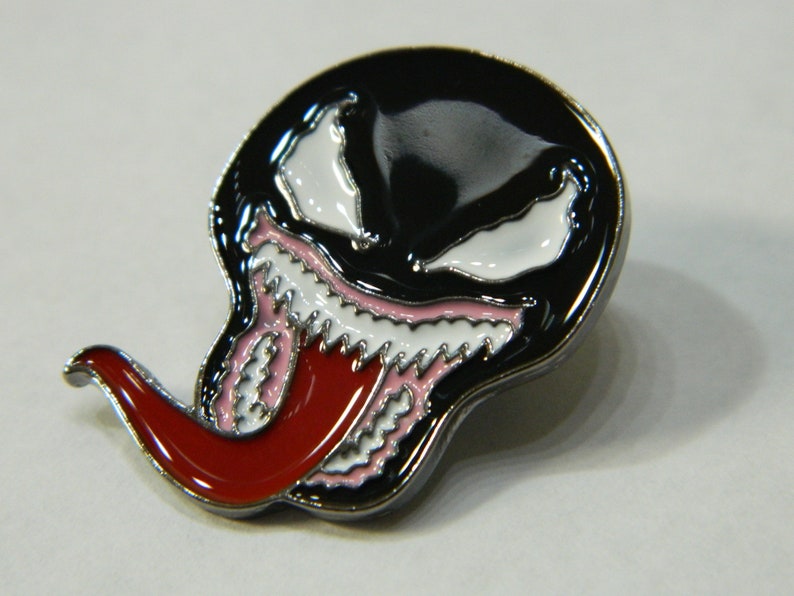 Cool Black Venom Eddie Brock Decorative Lapel Pin Sleek We | Etsy