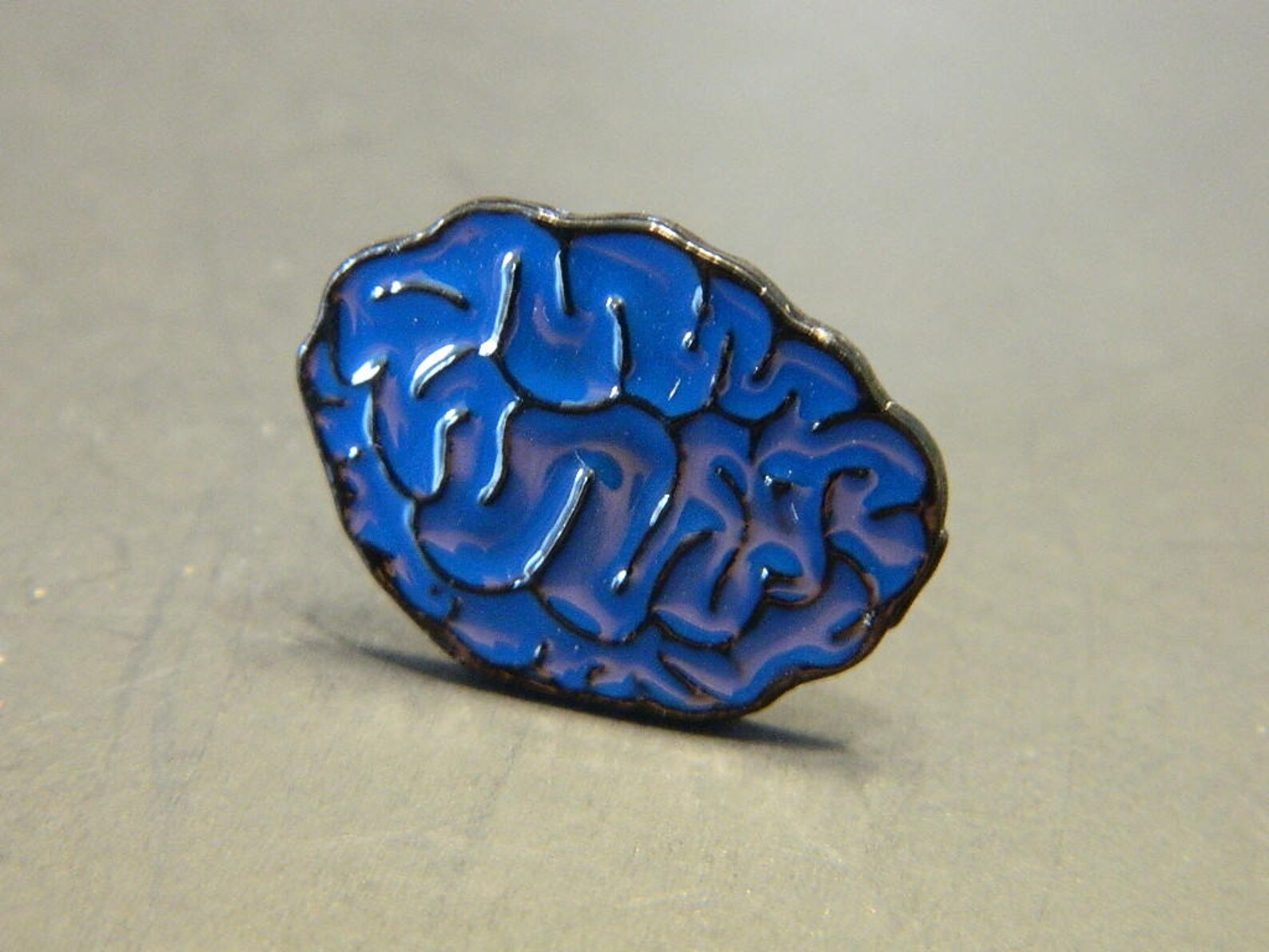 Small Braininess Brain Lapel Pin Black and Blue Brains - Etsy