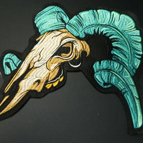 Embroidered Skull Patch - Etsy