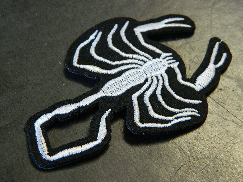 Scorpion Black & White Costume Flair Embroidery Patch | Etsy