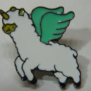 Cute White Angel Enamel Alpaca Lapel Pin Kids Angel Alpaca Accessory ...