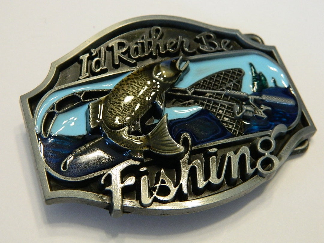 Fisherman Fishing Metal Belt Buckle - Guys Specialty Metal Belt Buckles ...