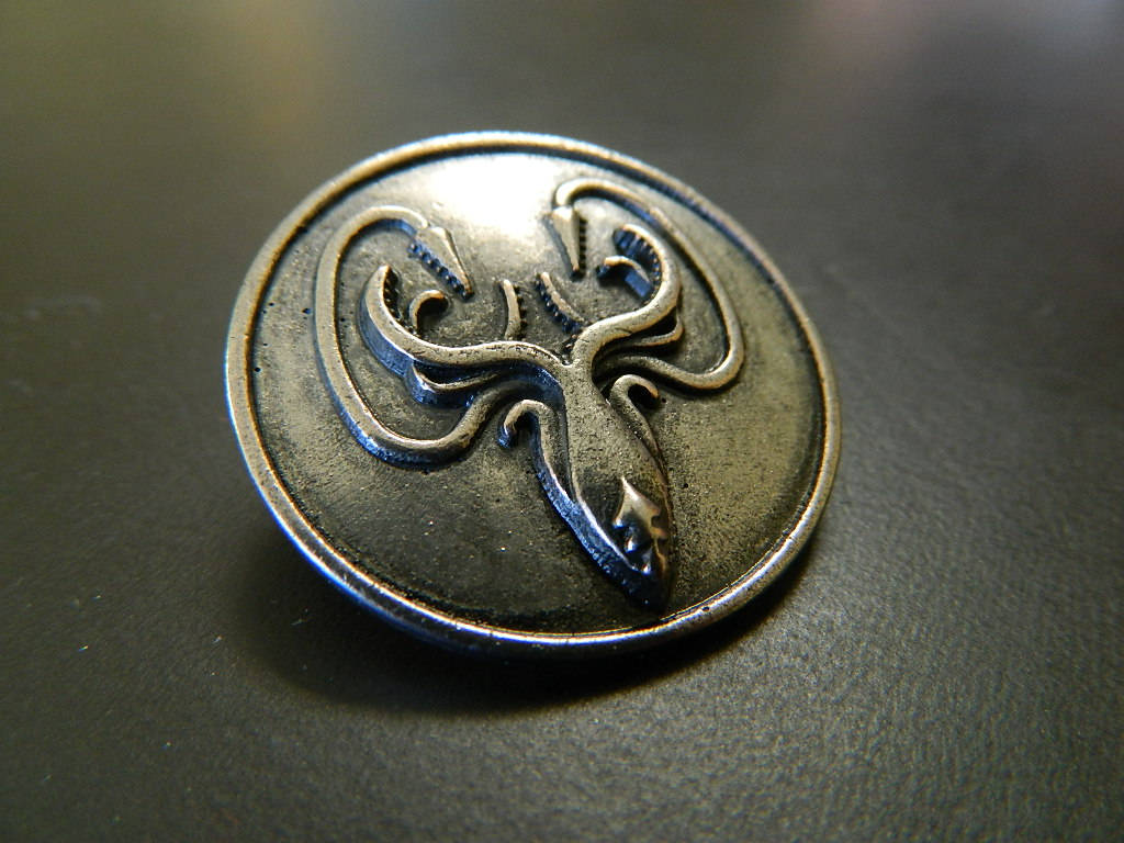 Gray Pewter Got House Greyjoy Banner-man Pin Game of Thrones - Etsy