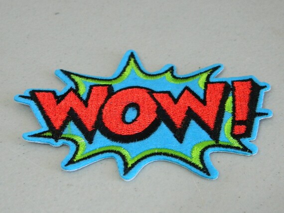 Comic Book Style wow Costume Clothes Embroidery - Etsy