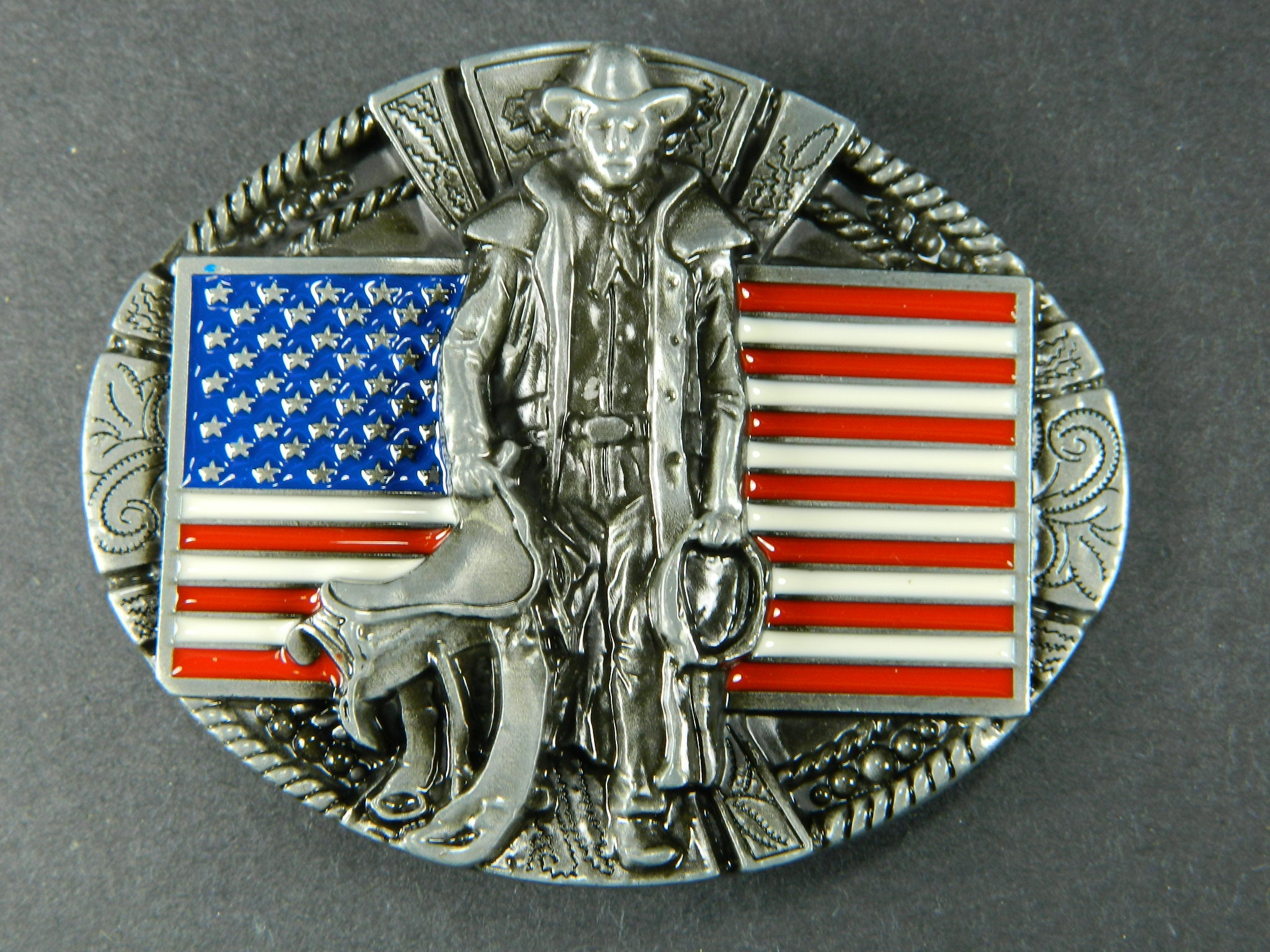 American Cowboy Rodeo Metal Belt Buckle Mens Specialty Metal | Etsy