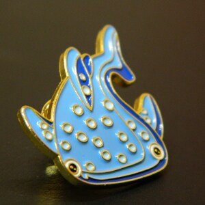Cute Blue & Gold Whale Shark Enamel Lapel Pin - Kids Spotted Whale ...