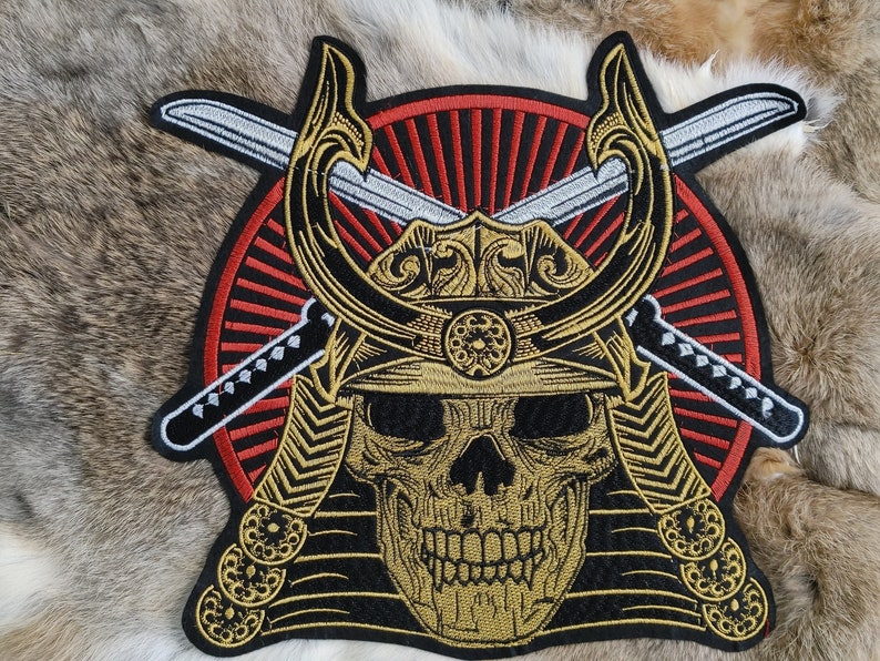 Large Japanese Golden Samurai Iron-on Embroidered Patch Big - Etsy