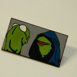 Kermit the Frog Stylized Lapel Pin - Fun Style Kermit Meme Shaped ...