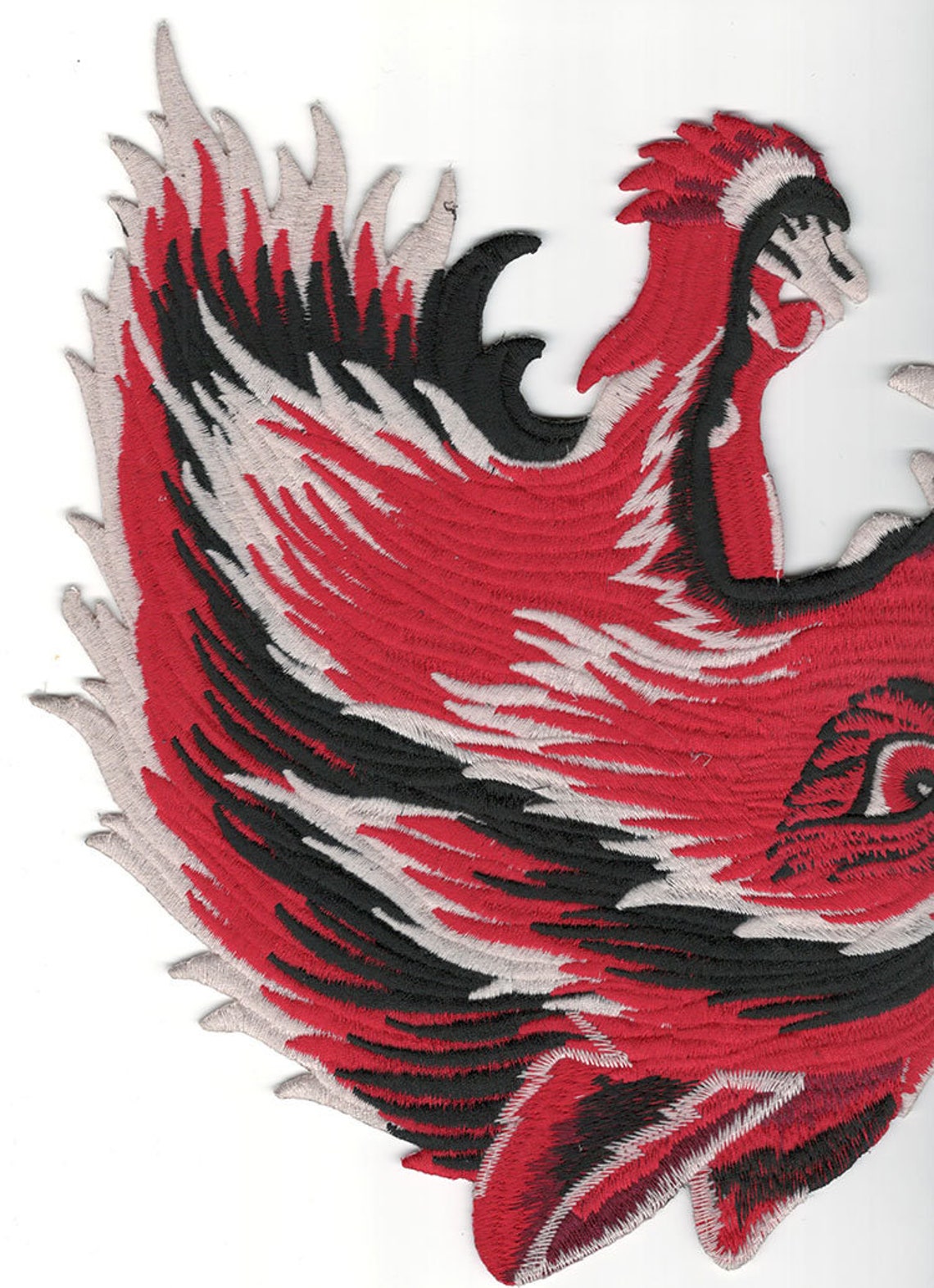 Large Red Wolf Head Sew-on Embroidered Wolf Patch Big Wolf | Etsy