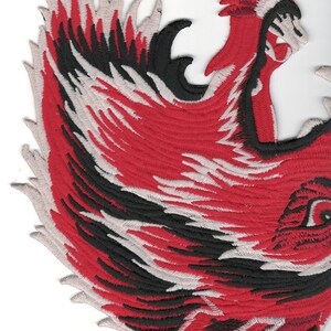 Large Red Wolf Head Sew-on Embroidered Wolf Patch - Big Wolf Embroidery ...